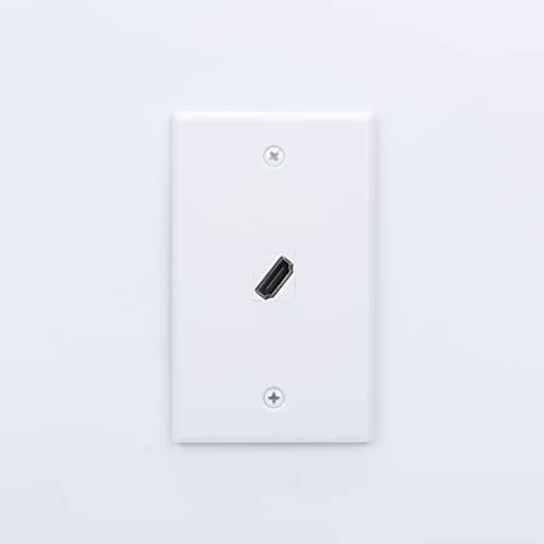 YOEMELY HDMI Keystone 8K, White HDMI Keystone Coupler for HDMI 2.1a Cable Pass Through, including 8K 60Hz or 4K 120Hz resolution and up to 48G bandwidth (6 Pack)