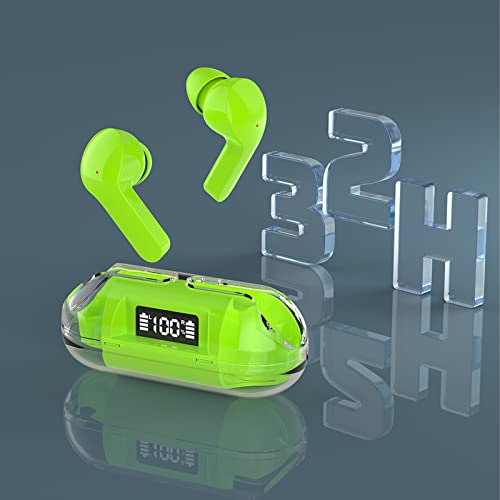 Sport Bluetooth 5.3 Headphones, Wireless Earbuds with Dual LED Battery Display 30Hrs Playtime, IPX7 Waterproof Wireless Headphones with Earhooks, Built-in Mic Earphones for Gym
