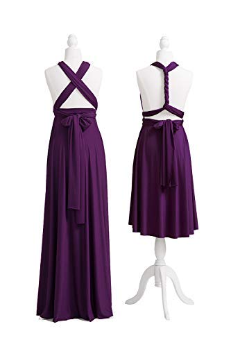 72styles Bridesmaid Dresses Long V Neck Elegant Off Shoulder Wedding Evening Dress Bridesmaid Dress Convertible Multi-Way Dress