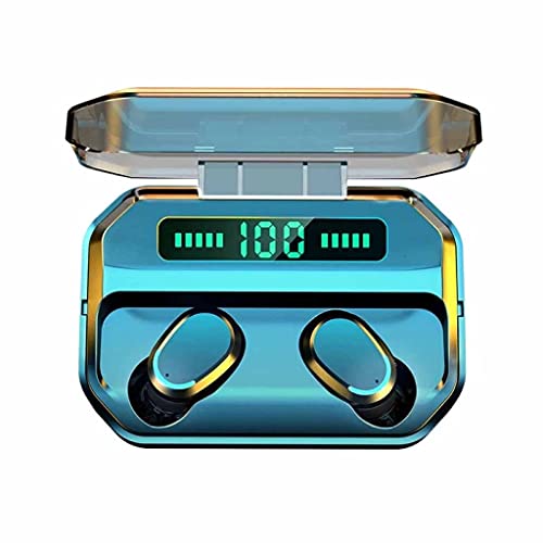 Wireless Headphones Touch Control Bluetooth 5.0 Earphones Earbuds TWS Sport Headset Noise Cancel LED Display Waterproof (Color : D)
