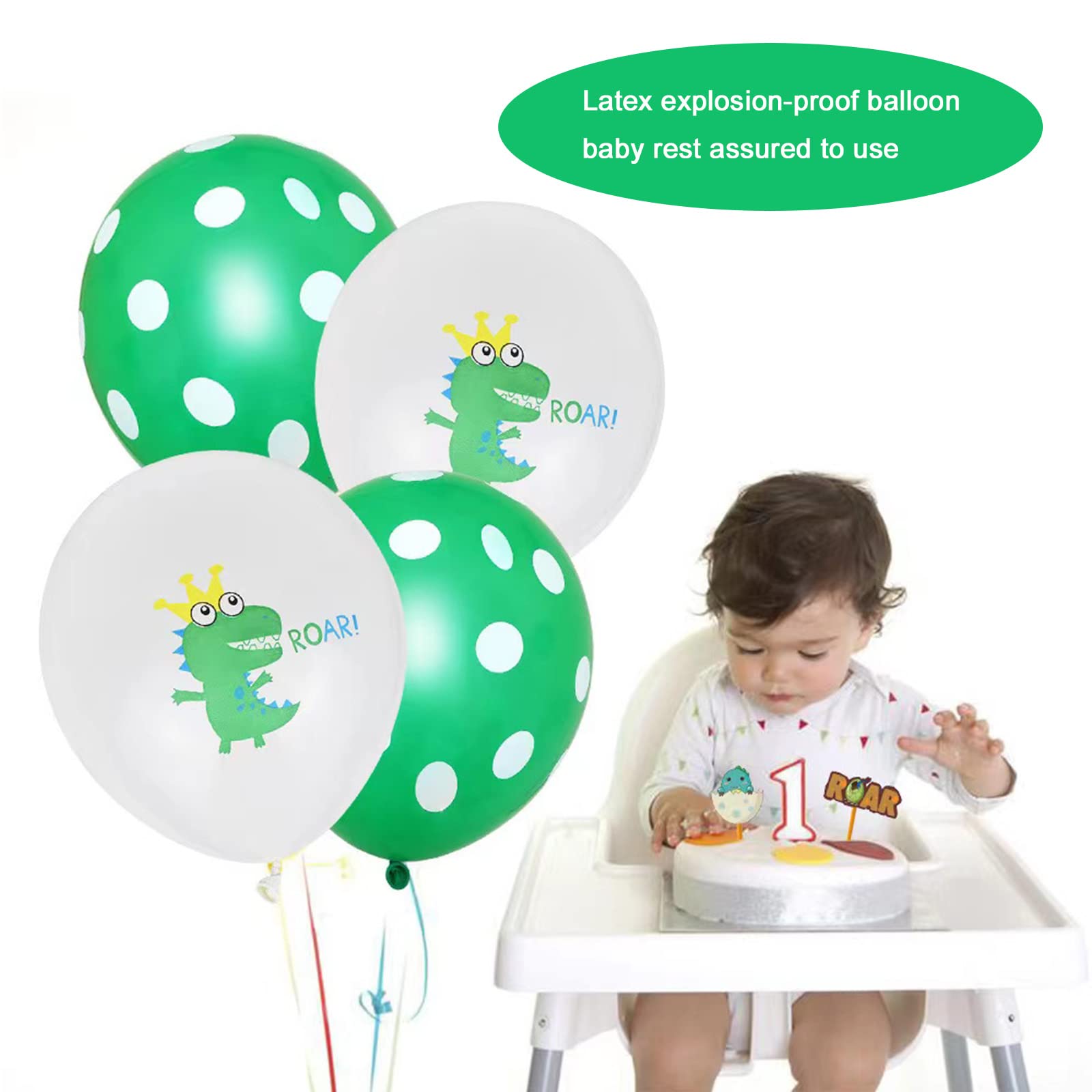SEENS-Dinosaur Birthday Decorations Set - Birthday Gift for Kids -- 36 Pieces Birthday Party Decorations - Balloon Banner Cake Decoration"