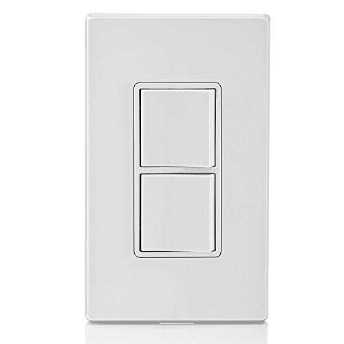 Leviton 5634-W 15 Amp, 120/277 Volt, Decora Single-Pole, AC Combination Switch, Commercial Grade, Grounding, White, Small