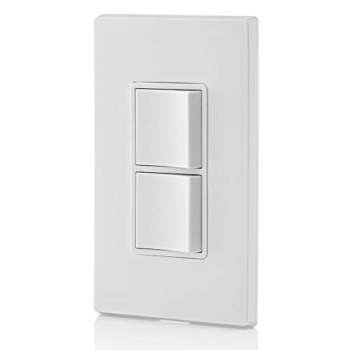 Leviton 5634-W 15 Amp, 120/277 Volt, Decora Single-Pole, AC Combination Switch, Commercial Grade, Grounding, White, Small