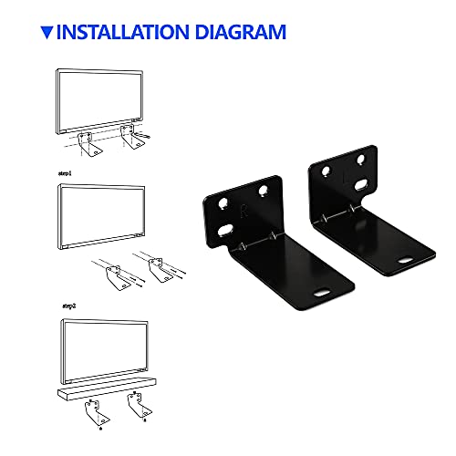 Suixing Universal Wall Mount with Hardware Kit Sound Bar Mounts Mounting Bracket Compatible Most of Soundtouch/Soundbars Home Theater System Wall Mount Brackets-Black