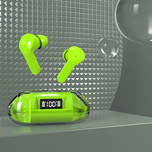 Sport Bluetooth 5.3 Headphones, Wireless Earbuds with Dual LED Battery Display 30Hrs Playtime, IPX7 Waterproof Wireless Headphones with Earhooks, Built-in Mic Earphones for Gym