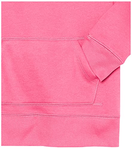 Amazon Essentials Girls' Pullover Hoodie Sweatshirt, Bright Pink, Large