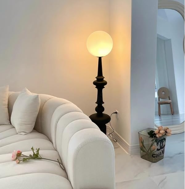 WouND Floor Lamp Retro Floor Lamp Living Room Sofa Bedroom Standing Lamp Acrylic Lampshade 3 Color Dimmable Standing Lamp Reading Light