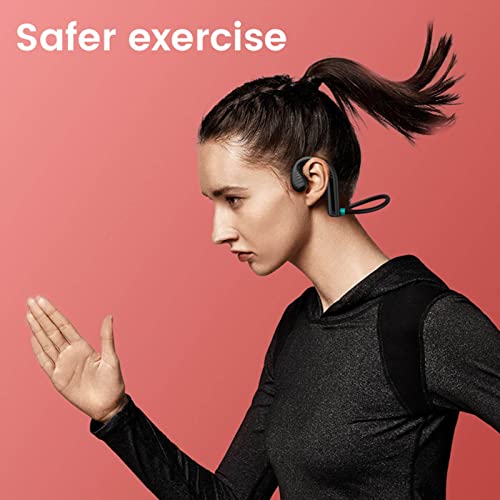 Wireless Bluetooth Ear Hook Osteoconductive Sports Headset - Support SD Card Headset Stereo Sport Earphone - Open Ear Noise Reduction Long-Lasting Battery Life Outdoor Sports