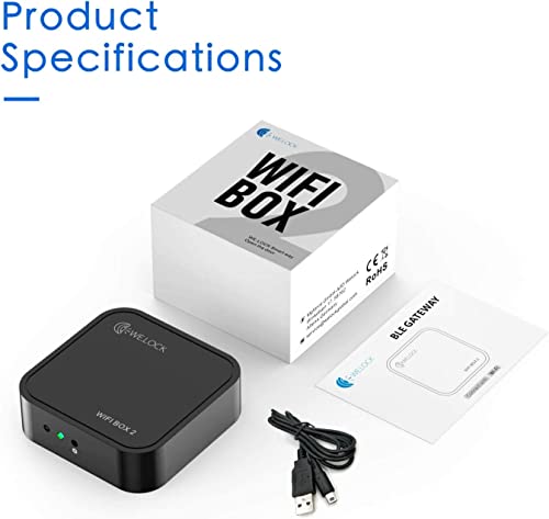WELOCK Smart WiFibox 2 Gateway for Smart Door Lock WiFi Bridge for Keyless Entry Door Lock, Remote Control Smart Hub, Compatible with Alexa,Compatible with All WE LOCK Smart Door Locks