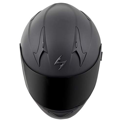 ScorpionEXO R320 Full Face Motorcycle Helmet with Pinlock Ready Shield and Bluetooth Ready Speaker Pockets DOT Approved Solid (Matte Black - Medium)