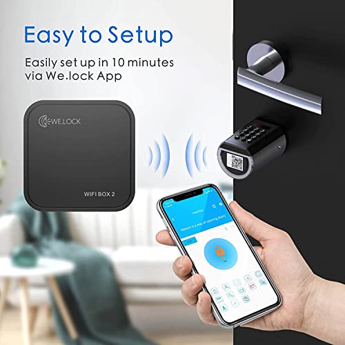 WELOCK Smart WiFibox 2 Gateway for Smart Door Lock WiFi Bridge for Keyless Entry Door Lock, Remote Control Smart Hub, Compatible with Alexa,Compatible with All WE LOCK Smart Door Locks