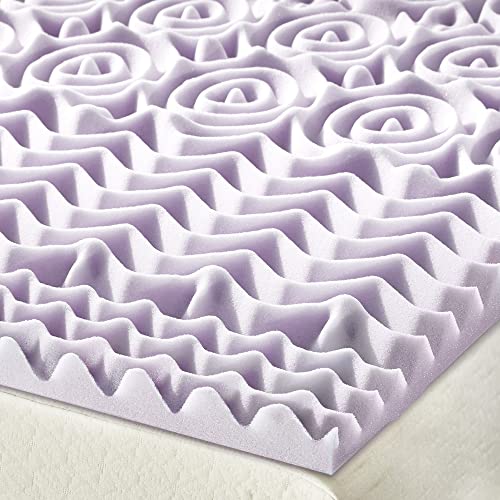 Mellow 1.5 Inch 5-Zone Memory Foam, Soothing Lavender Infusion, Full Mattress Topper