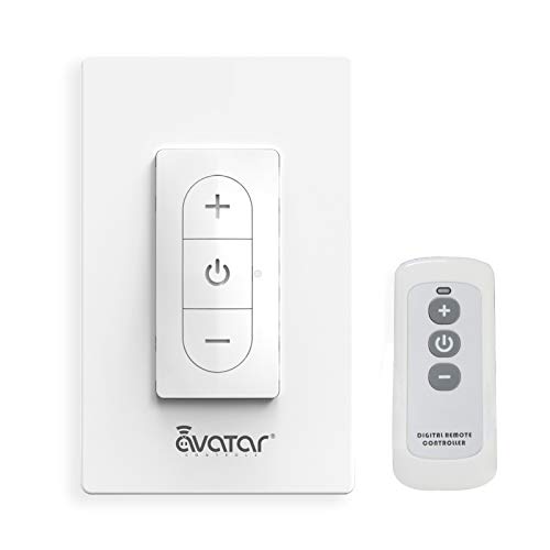 Smart Dimmer Switch with Remote Control, Avatar Controls Wi-Fi Light Switch Compatible with Alexa Google Home Assistant, in Wall, No Hub Required, Single Pole, Neutral Wire Needed