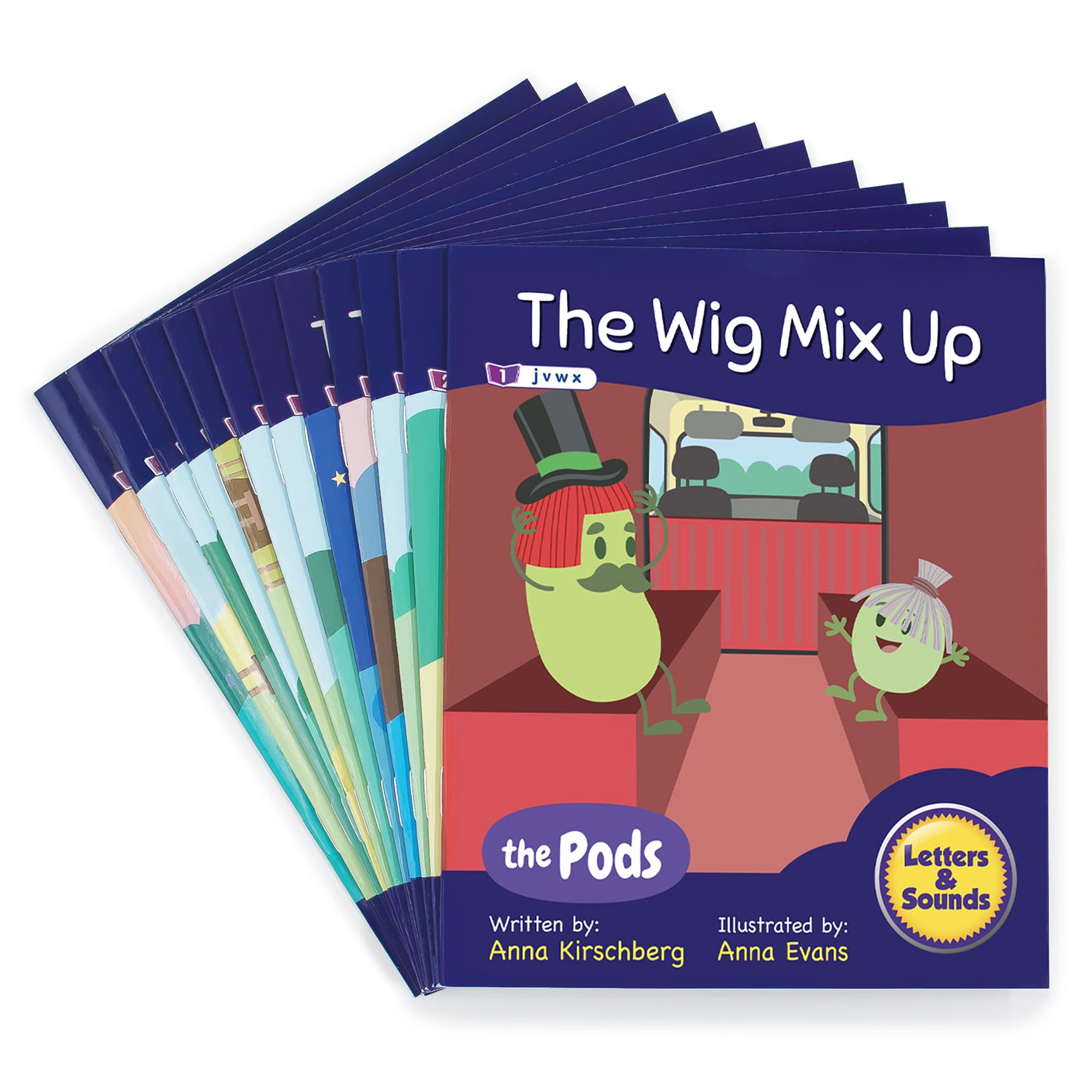 Junior Learning Decodable Readers The Pods β Phase 3 Phonics: The Science of Reading, Easy decodable Texts, Beginning Readers, with 12 Books, for Ages 5+, Grade K