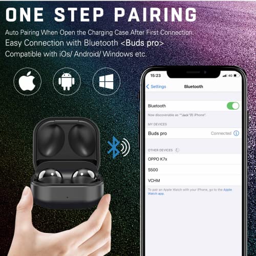 UrbanX Street Buds Pro Bluetooth Earbuds for Sony Xperia L2 True Wireless, Noise Isolation, Charging Case, Quality Sound, Water Resistant (US Version) - Midnight Black
