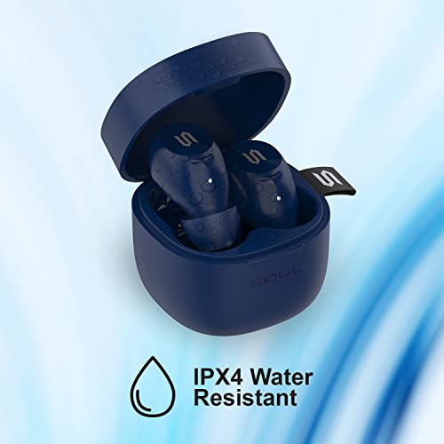 Soul S-Track Wireless Earbuds with Charging Case - Water Resistant, Sport Earbuds + 7 Hour Charge Time - Incredibly Lightweight Wireless in Ear Headphones - Earbuds Wireless Bluetooth - Pearl White