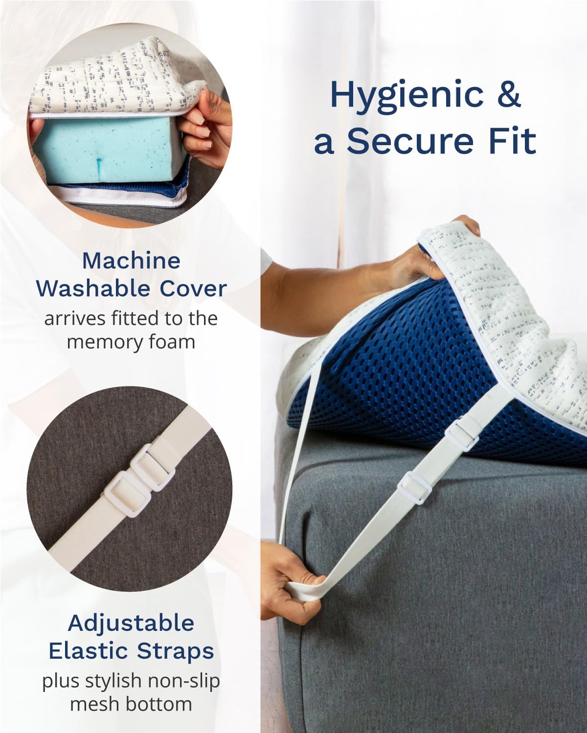 ViscoSoft 4 Inch Memory Foam Mattress Topper Full - Select High Density Ventilated Mattress Pad - Premium Removable Rayon Cover