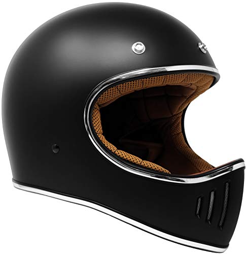 GDM Rebel Retro Vintage Motorcycle Helmet Sahara Package (Large)