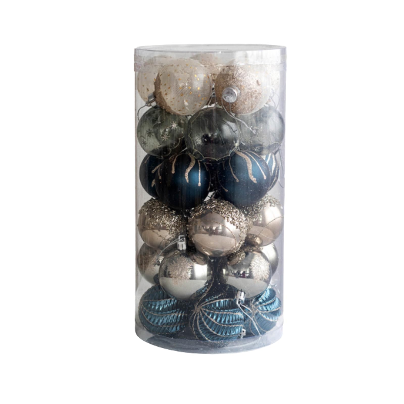 SYALEO 30pcs Christmas Balls Ornaments 60mm/2.36'' Shatterproof Christmas Tree Decoration Birthday Hanging Ball Decorative Xmas Baubles Wedding