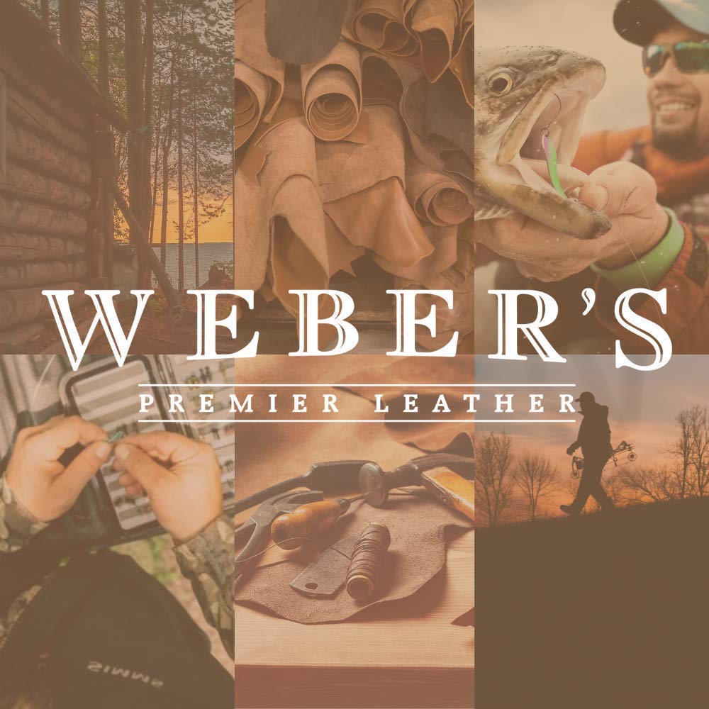 WEBER'S PREMIER LEATHER - Wildlife Series – Men’s Bifold Wallet - Full Grain Billfold Brown Leather Wallet