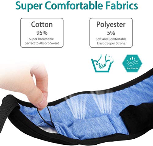 Wireless Sleep Eye Mask with Bluetooth Headphones Sleeping Headphones Soft Cotton Music Headsets Sleep Eye Shades Built-in Speakers Microphone Handsfree Adjustable Strap Washable for Women Men Gift