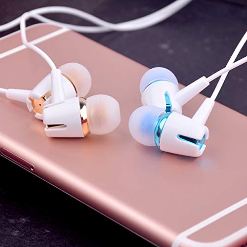 LUYANhapy9 Fashion Wired Headset,1Set Stereo Earphone In-ear Heavy Bass Built-in Microphone Noise Isolating Compatible with Smartphones,iPod,iPad, MP3 Players,Fits All 3.5mm Interface Pink One Size