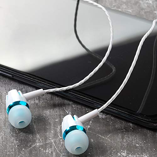 LUYANhapy9 Fashion Wired Headset,1Set Stereo Earphone In-ear Heavy Bass Built-in Microphone Noise Isolating Compatible with Smartphones,iPod,iPad, MP3 Players,Fits All 3.5mm Interface Pink One Size