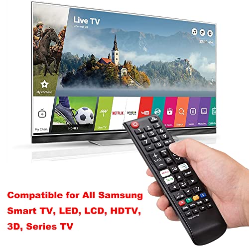 Newest Universal Remote Control for All Samsung TV Remote Compatible All Samsung LCD LED HDTV 3D Smart TVs Models,with Netflix/Hulu/Prime Video Buttons