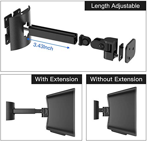 Wall Mount and Ceiling Mount for Logitech Z906 5.1 Surround Sound Speaker System Tilt and Swivel Adjustable Mounting Bracket for Logitech Z906 Satellite Speakers Wall Mount, Single