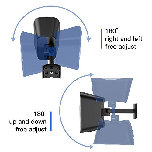 Wall Mount and Ceiling Mount for Logitech Z906 5.1 Surround Sound Speaker System Tilt and Swivel Adjustable Mounting Bracket for Logitech Z906 Satellite Speakers Wall Mount, Single
