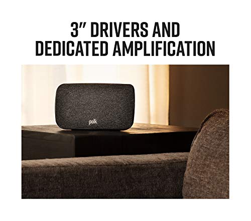 Polk SR2 Wireless Surround Sound Speakers for Select Polk React and Polk Magnifi Sound Bars - Immersive Surround Sound, Easy Set Up, Multiple Placement Options, 2 Count (Pack of 1)
