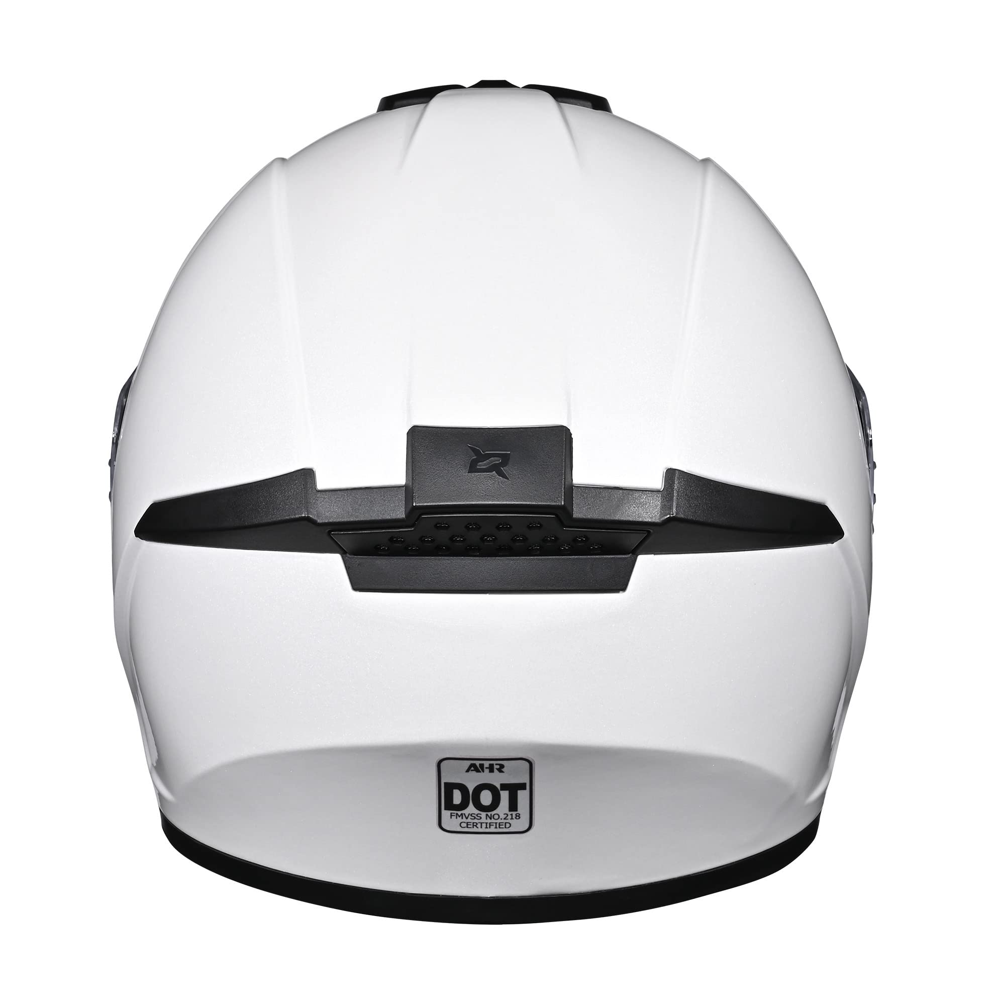 AHR Full Face Motorcycle Helmet Lightweight Street Bike Helmet with Storage Bag Great Ventilation & Streamlined Design for Touring Racing, Run-F3 DOT Approved (White, XX-Large)