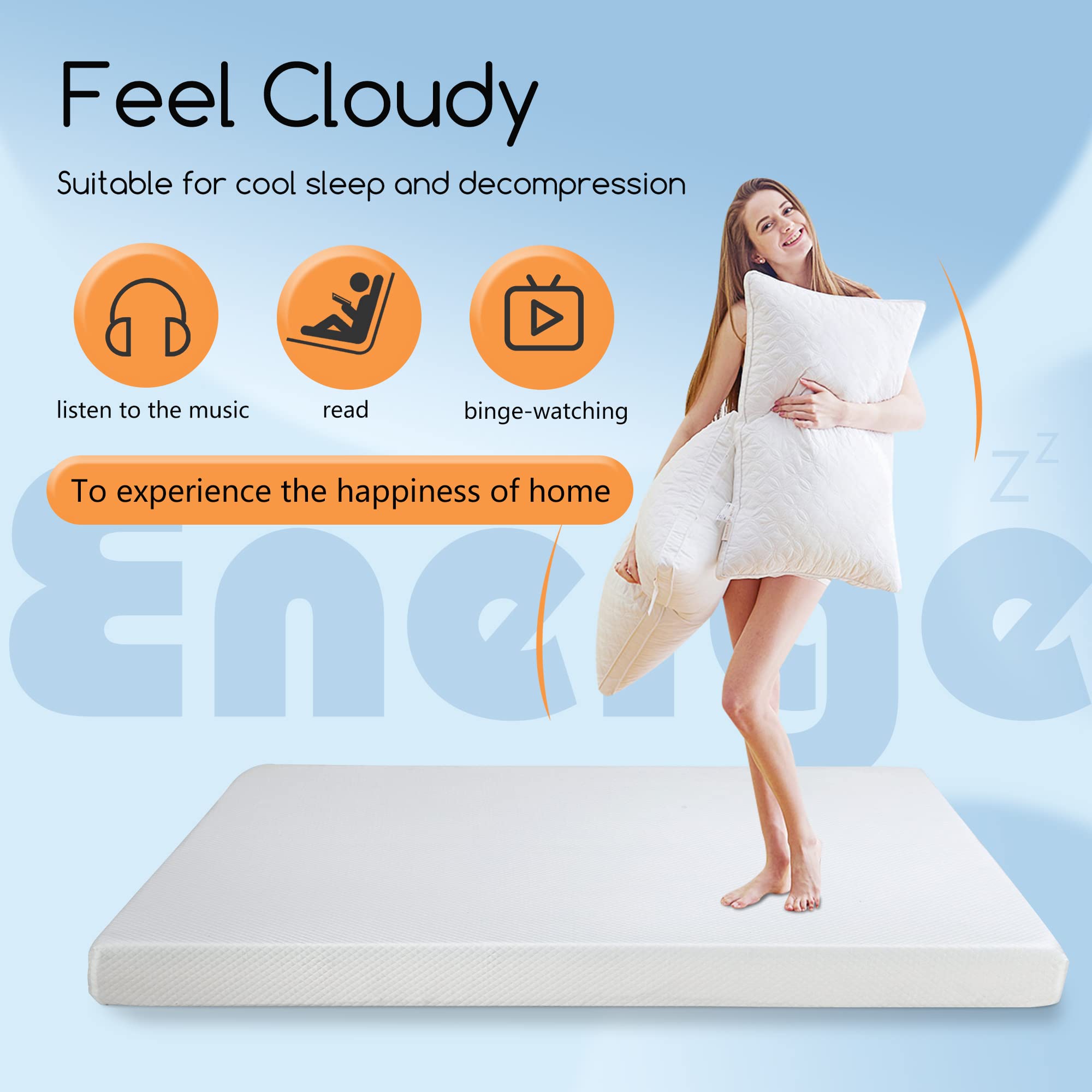 BestMassage 6 Inch Gel Memory Foam Twin Mattress Mattresses for Cool Sleep & Pressure Relief,Medium Firm Mattresses CertiPUR-US Certified/Bed-in-a-Box
