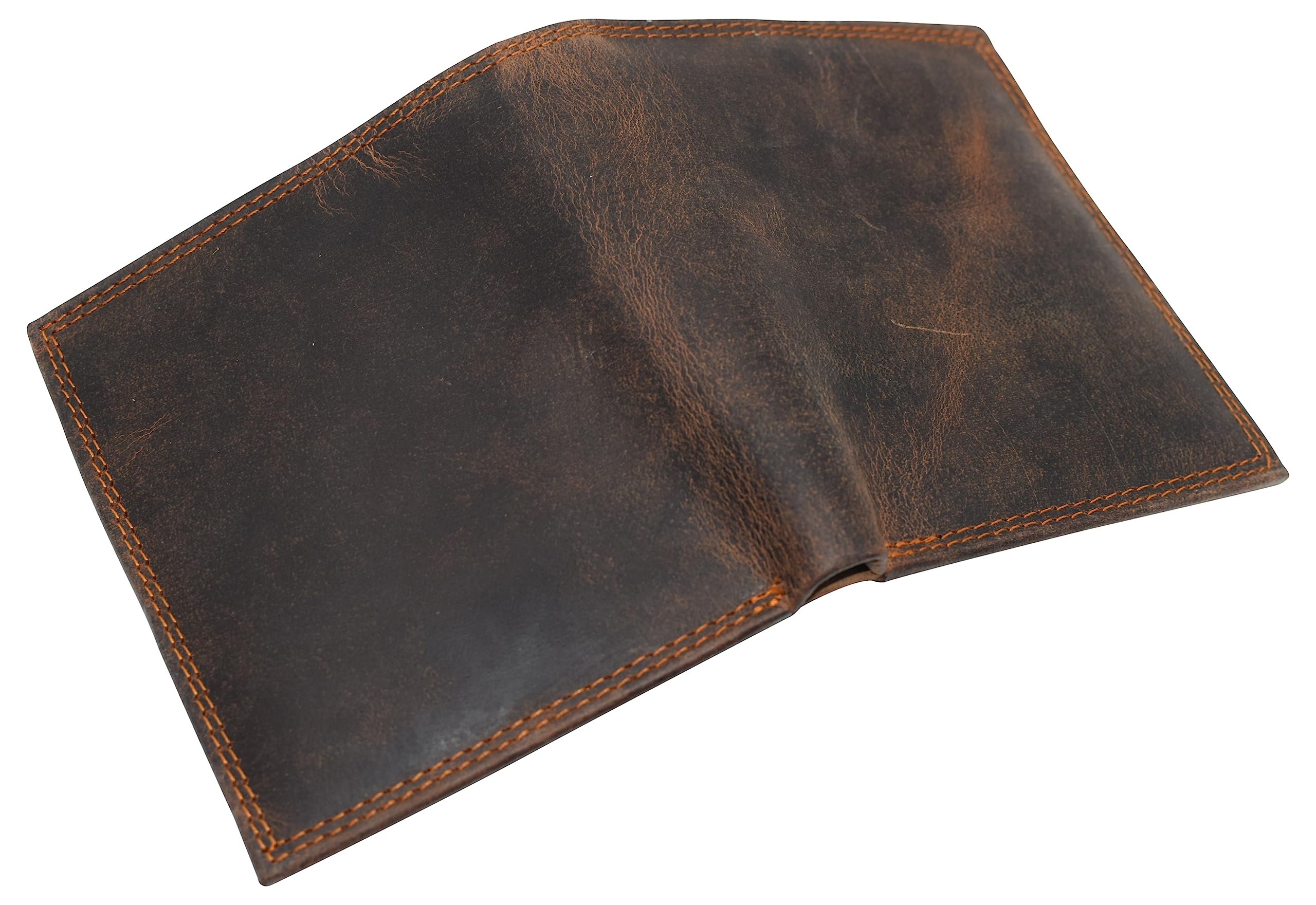 MARSHAL RFID Blocking Bifold Hipster Credit Card Wallet Premium Lambskin Leather (Vintage)