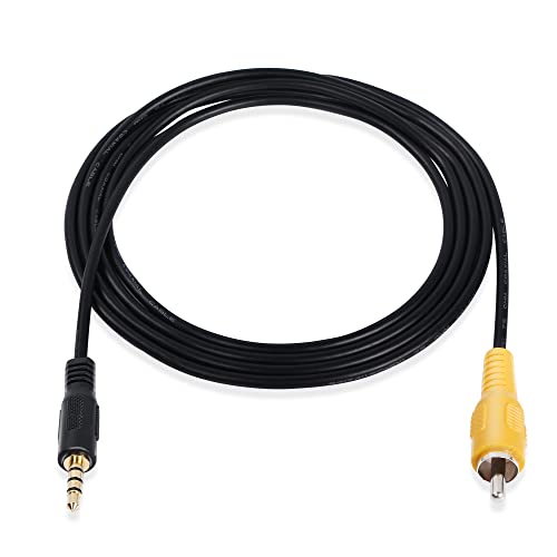 PNGKNYOCN 3.5 mm to RCA Video Cable 1/8 inch Male Plug to RCA Male Audio Adapter Cable for Car DVR,Carcorder,Surveillance Camera Equipment(1.5M)