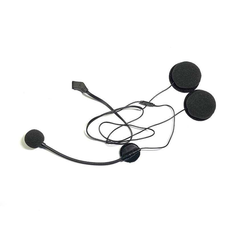 SOFFRIA Motorcycle Bluetooth Headset E1 2 Riders Wireless 400M Dirt Bike Helmet Intercom with CVC Noise Cancellation Stereo Music IPX6 Waterproof for Half/Open Face Helmet