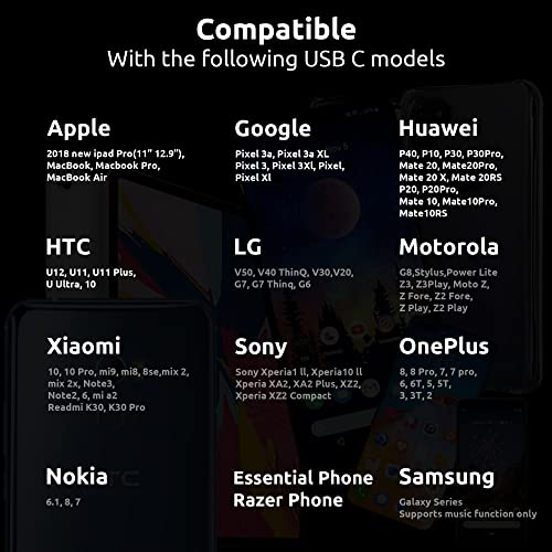 PRO Stereo Headphones Compatible with Your Samsung Galaxy Tab A7 10.4/A 8.4 (2020)/10.1 (2019) with Hands-Free Built-in Microphone Buttons + Crisp Digital Titanium Clear Audio! (USB-C/PD)