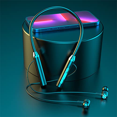 Wireless Earbuds Bluetooth Headphones Neck Hanging Headphones,Wireless Bluetooth-compatible 5.2 Headphones Hanging Neck Stereo Noise Cancelling Universal Sports Headset With Microphone black