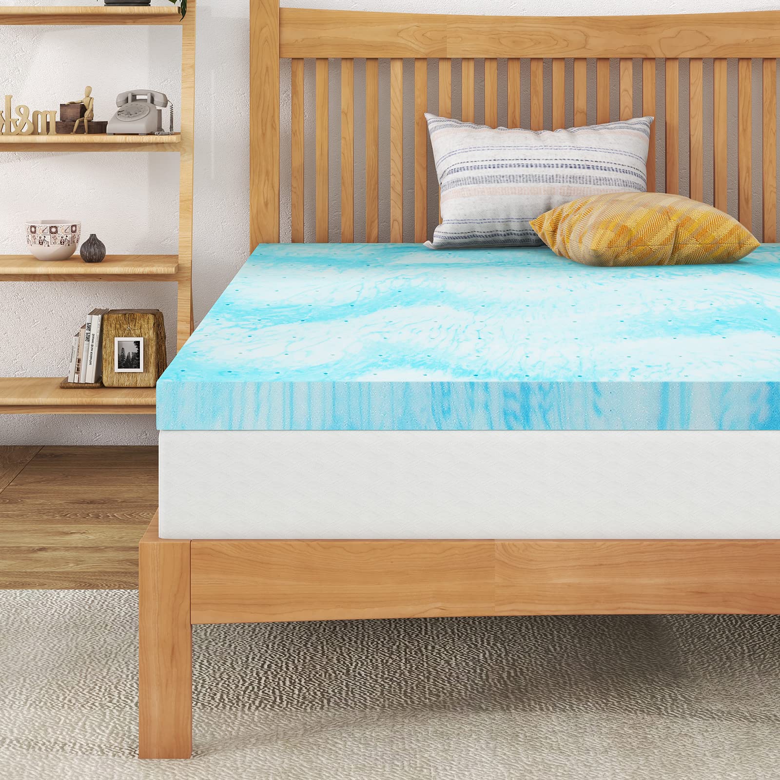 2 Inch Gel Memory Foam Mattress Topper Full, CertiPUR-US Certified