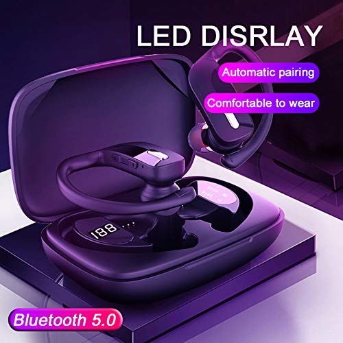 MOHALIKO Wireless Earbuds, Earbuds, Bluetooth 5.0 Headphones, T17 TWS Bluetooth V5 Wireless in-Ear Headset with LED Power Display HiFi HD Call for Work, Home Office Black