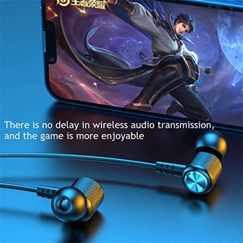 Wireless Earbuds Bluetooth Headphones Neck Hanging Headphones,Wireless Bluetooth-compatible 5.2 Headphones Hanging Neck Stereo Noise Cancelling Universal Sports Headset With Microphone black
