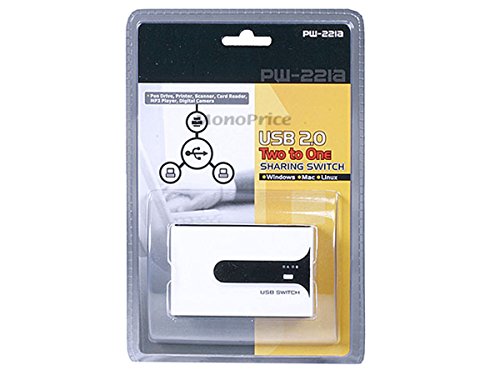 USB 2.0 Two to One Sharing Switch W/2X USB Cables