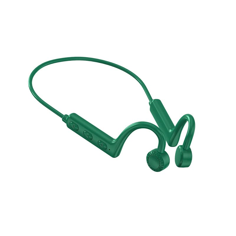 Sports Bone Conduction Bluetooth Headset Sound Guide Listening to Songs not in Ear Music Driving Listening to Books Running for Men or Women (Green)