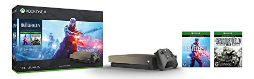 Xbox One X 1TB Gold Rush Special Edition console Battlefield V Bundle