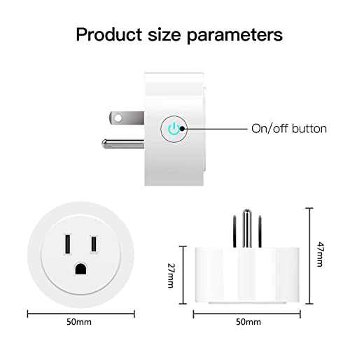 MOES Smart Dimmer Plug, Plug in Lamp Dimmer Outlet for Dimmable LED, CFL, Halogen and Incandescent Bulbs, Brightness Adjust Socket, Tuya Smart Life App Control, Work with Alexa and Google, 2.4GHz WiFi