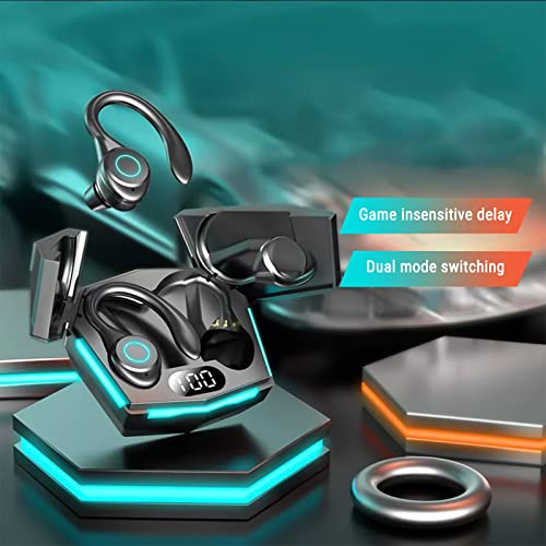MIANHT Wireless Earbuds - Bluetooth Headphones with Wireless Charging Case, Digital LED Intelligence Display, 9D Stereo HiFi Sound, Sports Earphones for Running