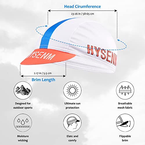 Hysenm 2 Pack Cycling Cap Helmet Liner Skull Cap for Men, Bike Hat Cycling Cap for Men Under Helmet Motorcycle Bicycle Caps Sweat Caps