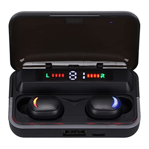 Noise Reduction Earbuds, Wireless Earbuds LED Display Bluetooth 5.1 Earphones with Charging Box and Different Sizes of Earplugs for Sports Driving Traveling Housework