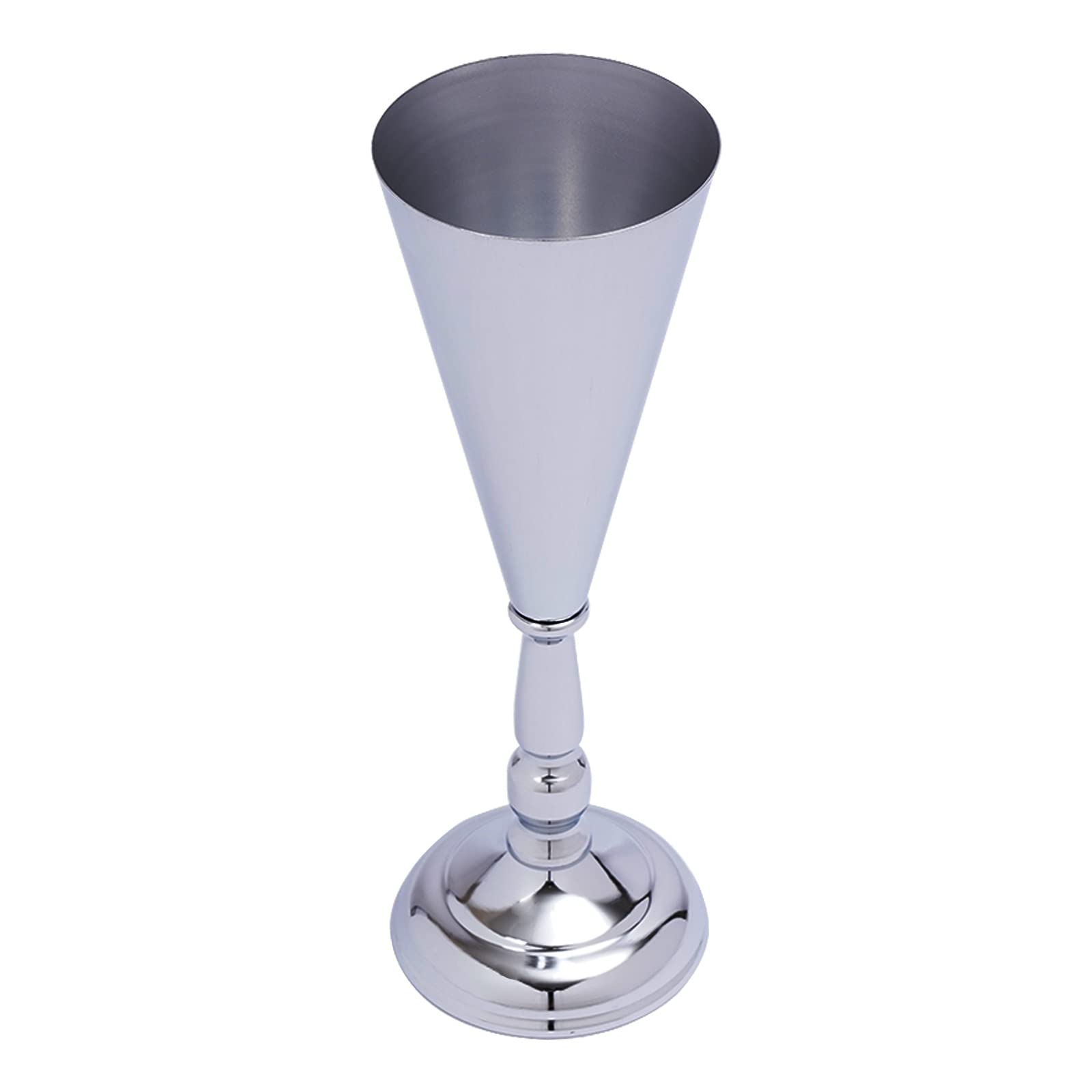 10Pcs Silver Vase Centerpiece Table Decorations, Tabletop Flower Stand, Wedding Decorations for Reception, 36cm/14 Tall Trumpet Tall Flower Vase for Birthday, Anniversary(10Pcs,12 * 36cm/4.7 * 14in)