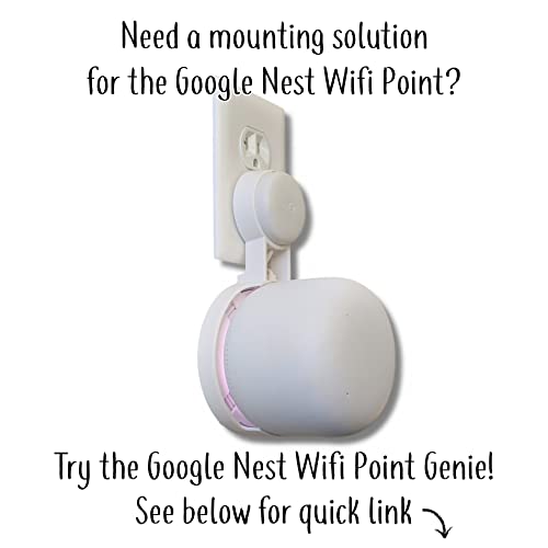 The Nest WiFi Pro Genie Wall Mount Outlet Holder Stand (3-Pack) | Lowest Profile | Open Access | No Messy Screws or Tape | Reinforced Support | Horizontal and Vertical Outlets